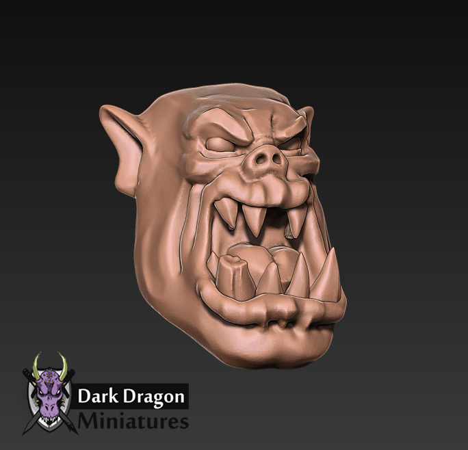 Файл 3D Orc Heads 10x for kitbashing miniatures (Warhammer, wargaming ...