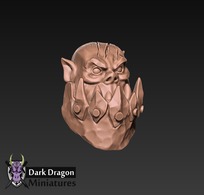 Файл 3D Orc Heads 10x for kitbashing miniatures (Warhammer, wargaming ...
