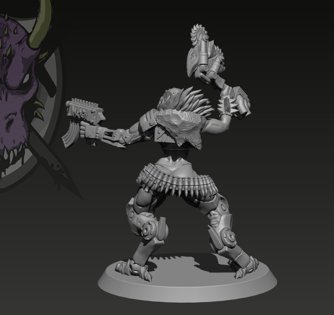 STL file Cybork Pinup Miniature (Orc, Warhammer, 40k, Mini, DnD)・3D ...