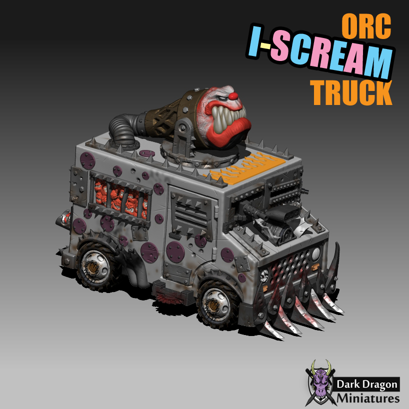 3D file Orc/ Cybork I-Scream Truck Miniature 🚚・3D printing idea to ...