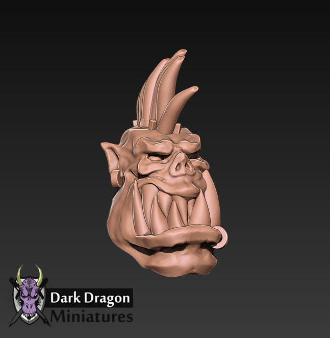 Файл 3D Orc Heads 10x for kitbashing miniatures (Warhammer, wargaming ...