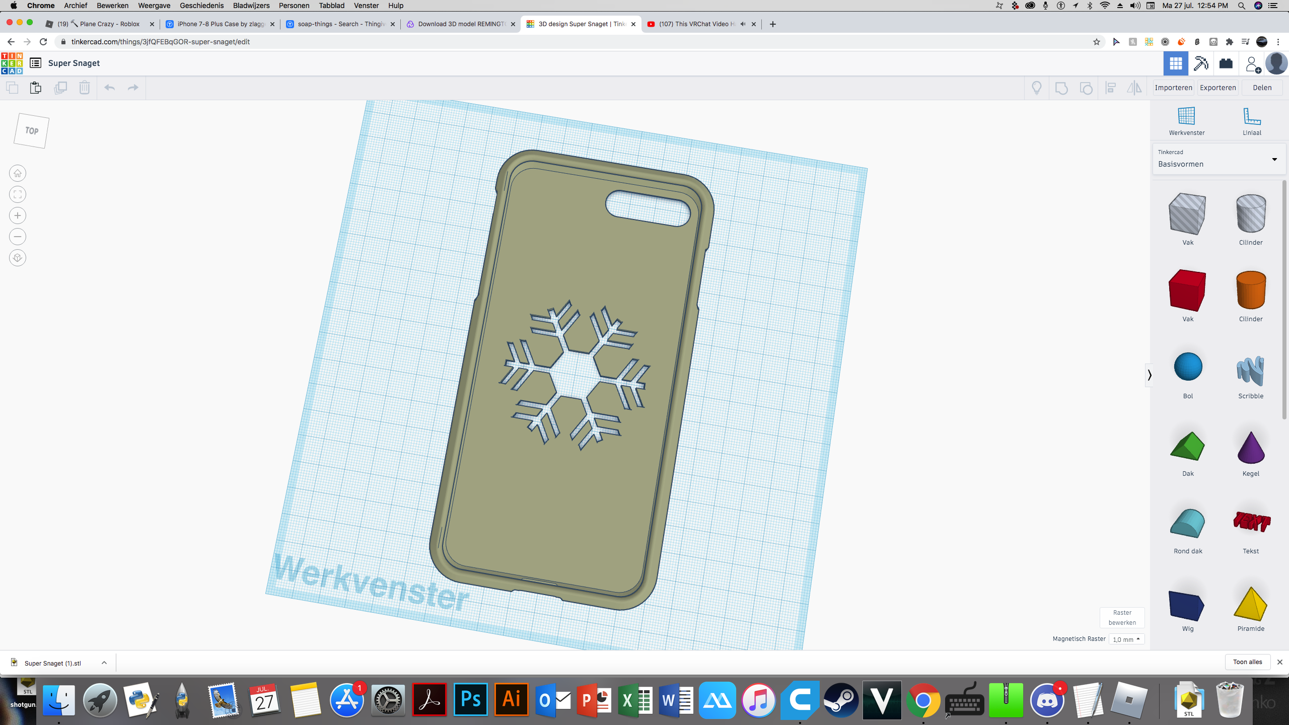 STL file iphone 7+ case・3D printer design to download・Cults