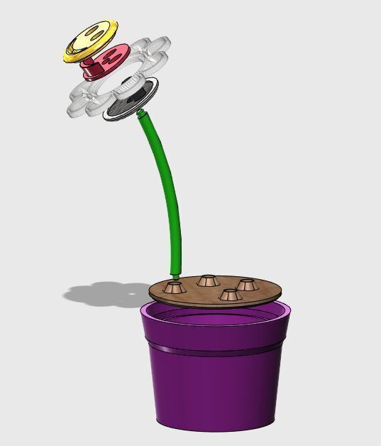 Free STL file Smiley flowers in pot 💐・3D print object to download・Cults