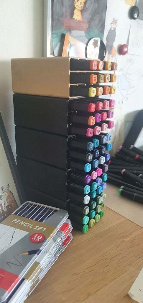 Archivo STL gratis stackable marker box - compatible with twinmarkerbox ...