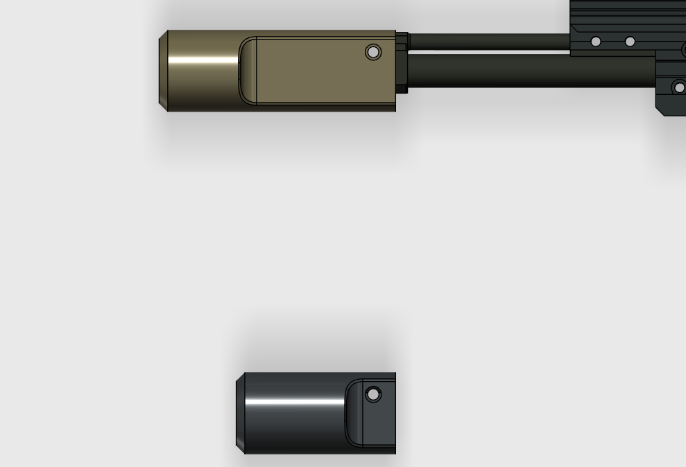 STL file B-1 battle rifle suppressed Barrel・3D print design to download ...