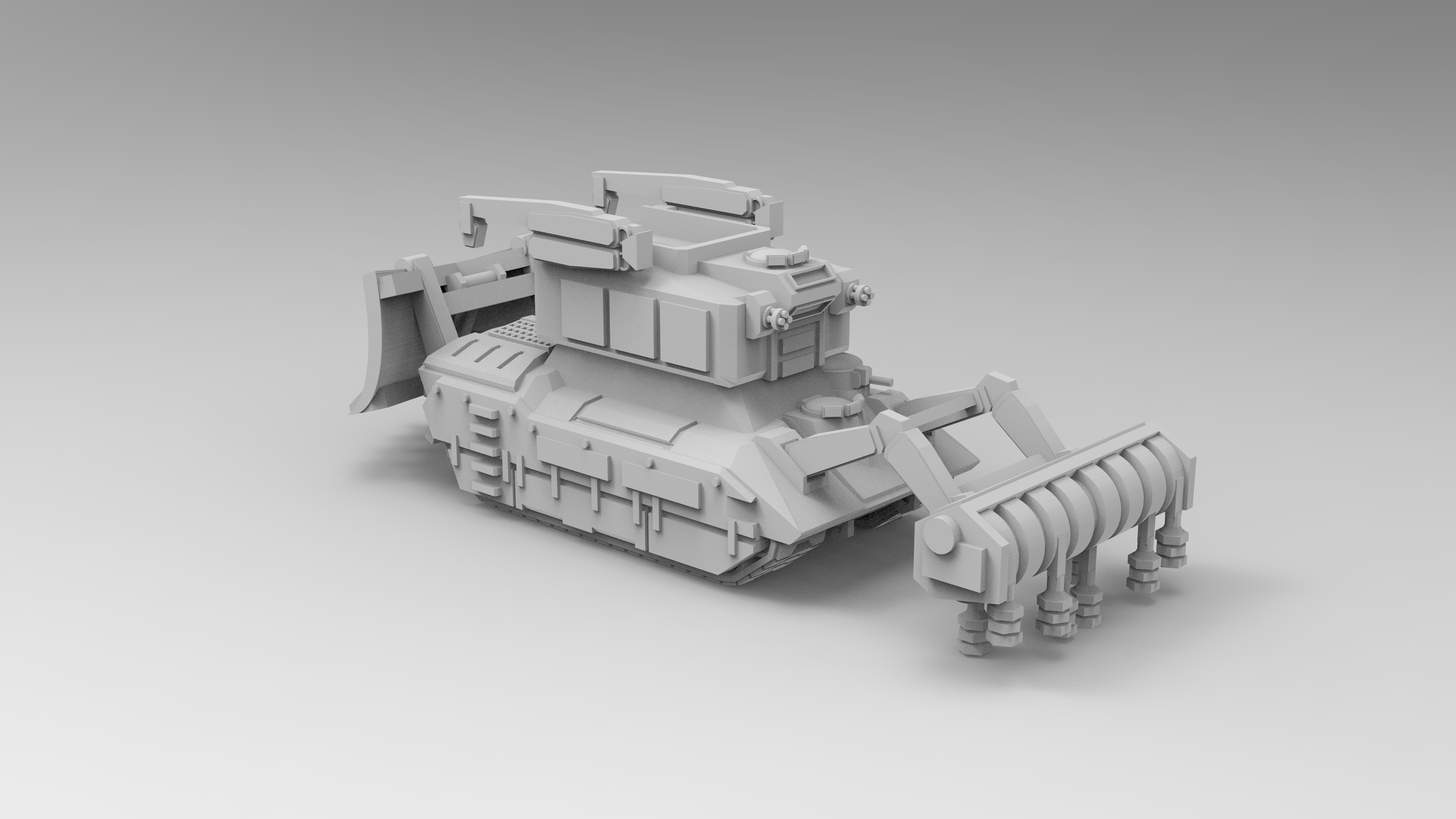 Free STL file 6mm Sci-fi Combat Engineering Tank 🪖・Template to download ...
