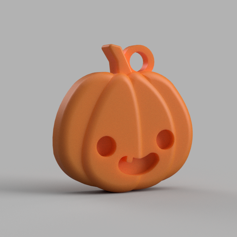 Free STL file Halloween Pumpkin Keychain 🎃・3D printer model to download ...