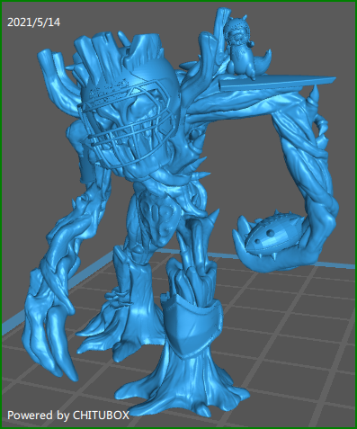 Free STL file fantasy football treeman with squirrel friend・3D print ...