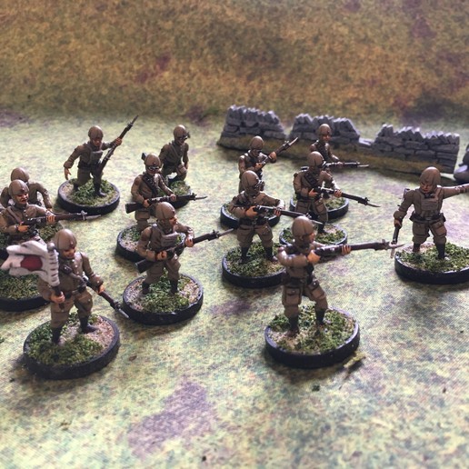 Download STL file 28mm IJA Imperial Japanese Army Paratropers Squad WW2 ...