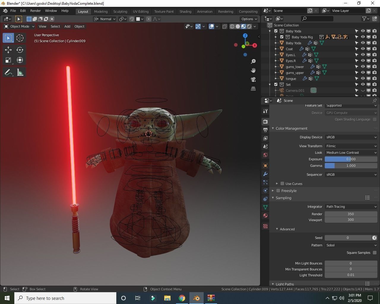 Free 3D file Baby Yoda Rigged Low-poly 3D model・3D printing template to ...