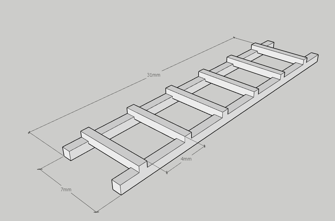 Free STL file Model Train Boxcar Ladder・3D printing design to download ...