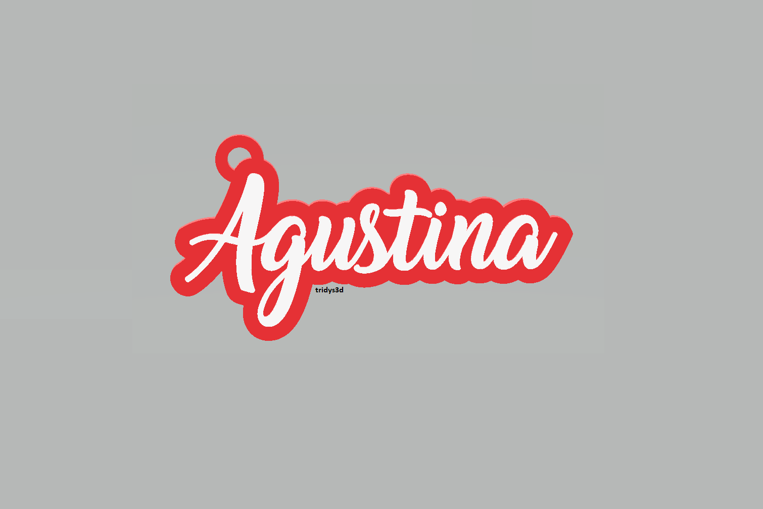 STL file Keychain Agustina- Llavero Agustina・3D printable model to download・Cults