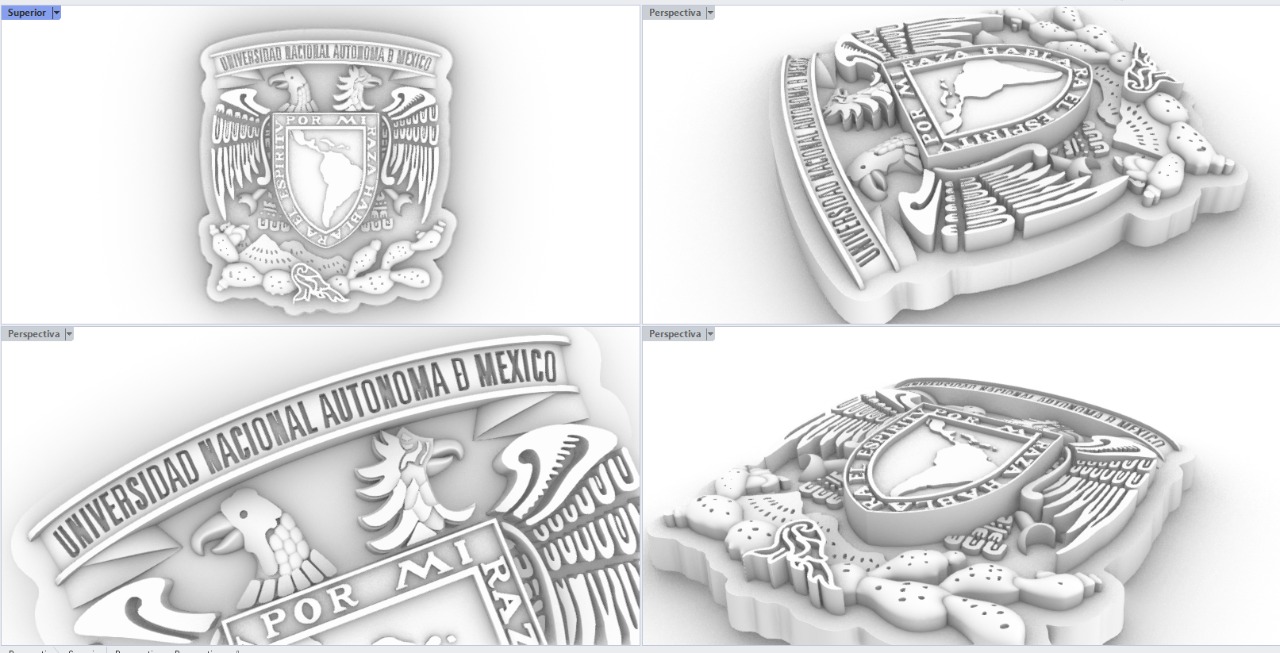 Archivo STL Logo 3D de la Universidad Nacional Autónoma de México (UNAM ...