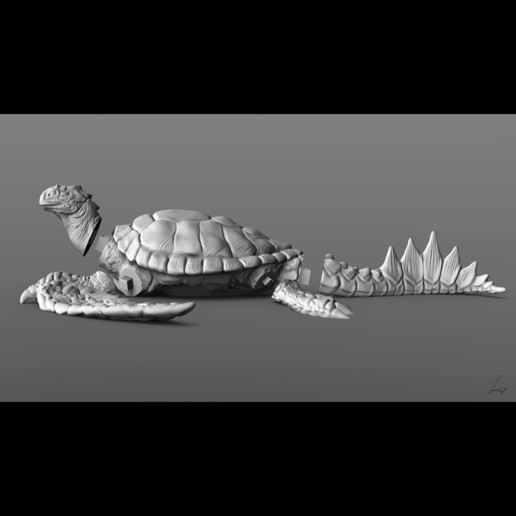 Download STL file Green Sea Turtle Dragon • 3D printing object ・ Cults