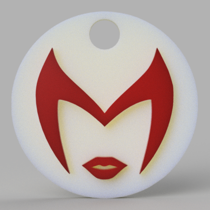STL file Keychain/Necklace Scarlet Witch・3D print design to download・Cults
