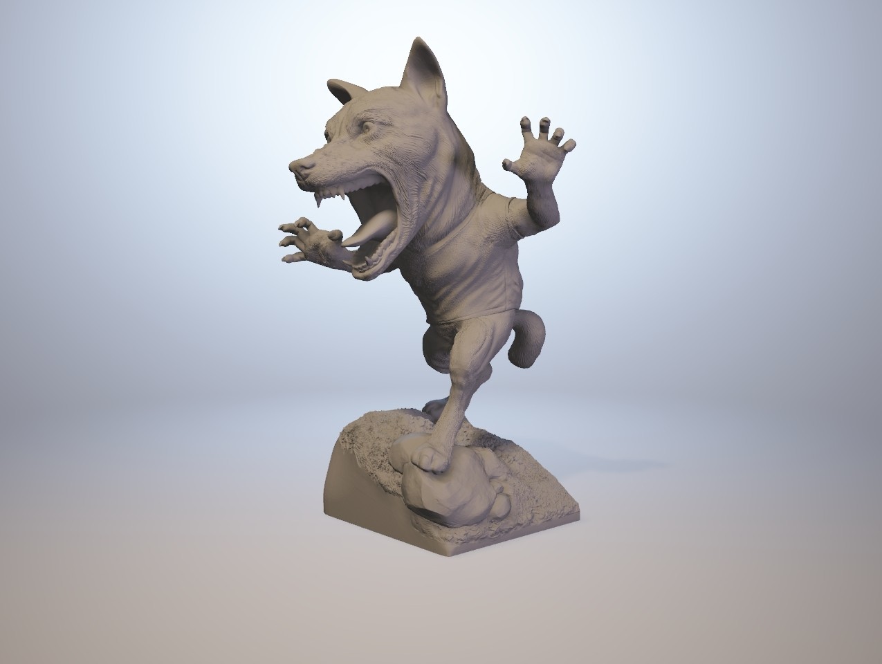 STL file Werewolf 🐺・3D printer model to download・Cults
