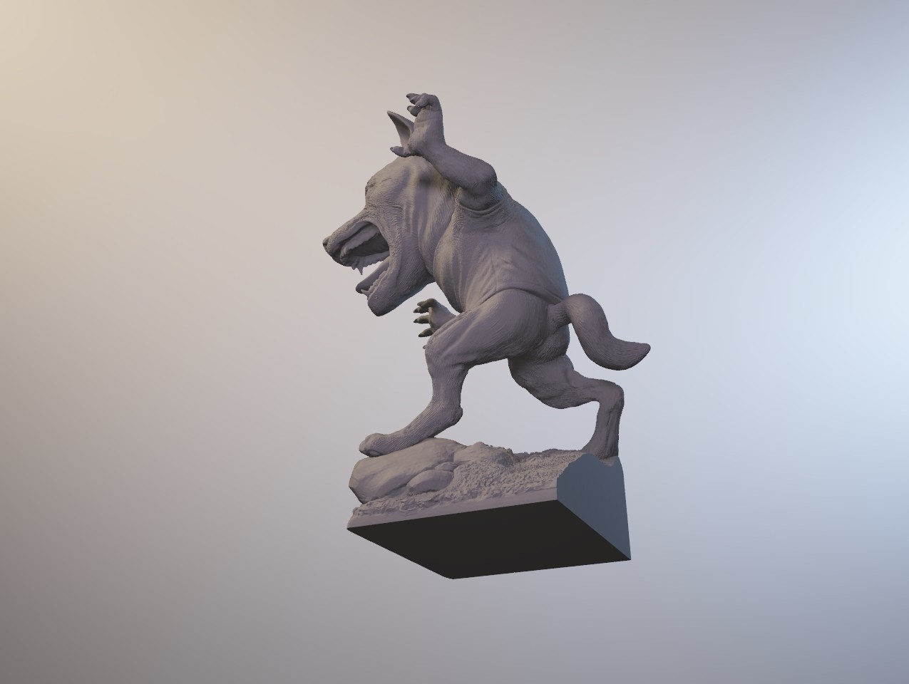 STL file Werewolf 🐺・3D printer model to download・Cults