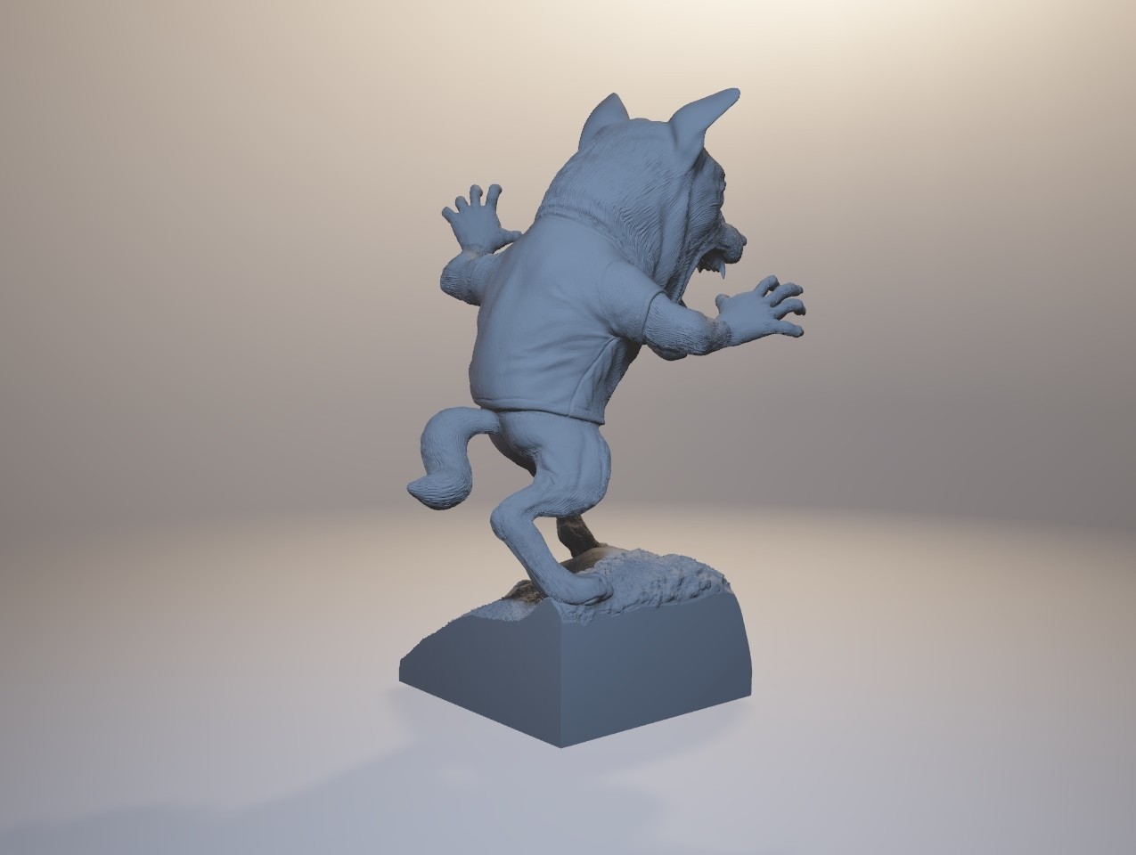 STL file Werewolf 🐺・3D printer model to download・Cults