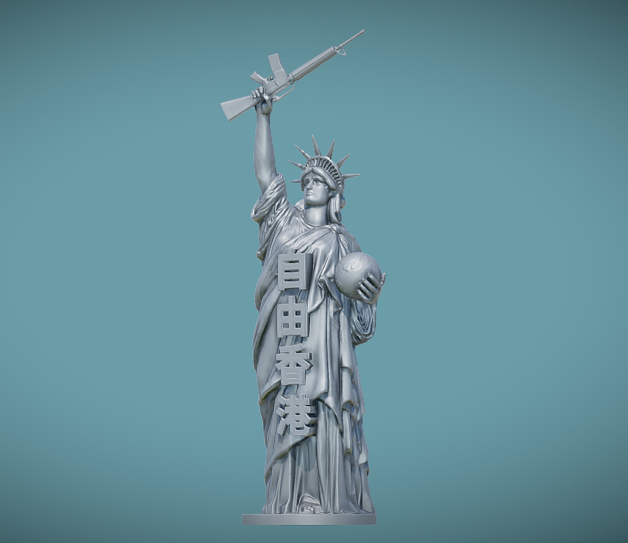 3D file Statue of Liberty - HK freedom・3D printing template to download ...