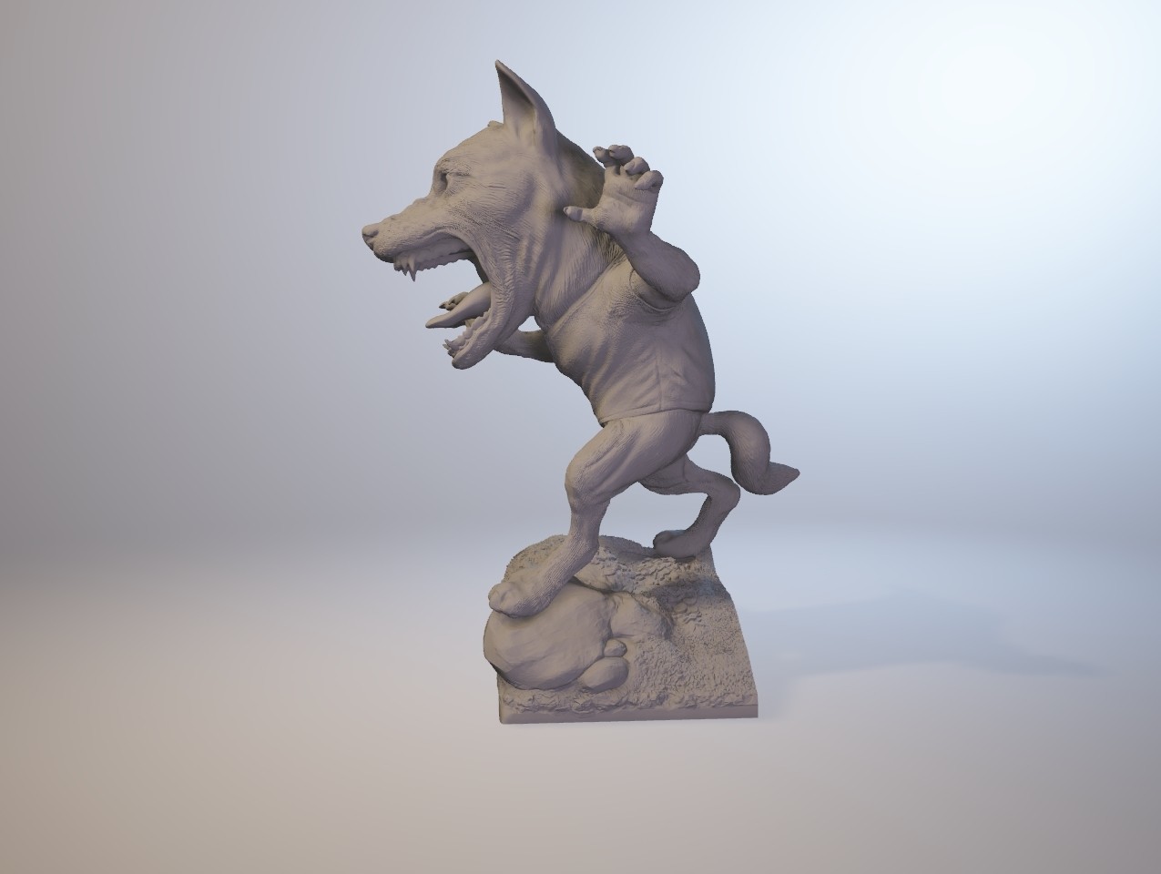 STL file Werewolf 🐺・3D printer model to download・Cults