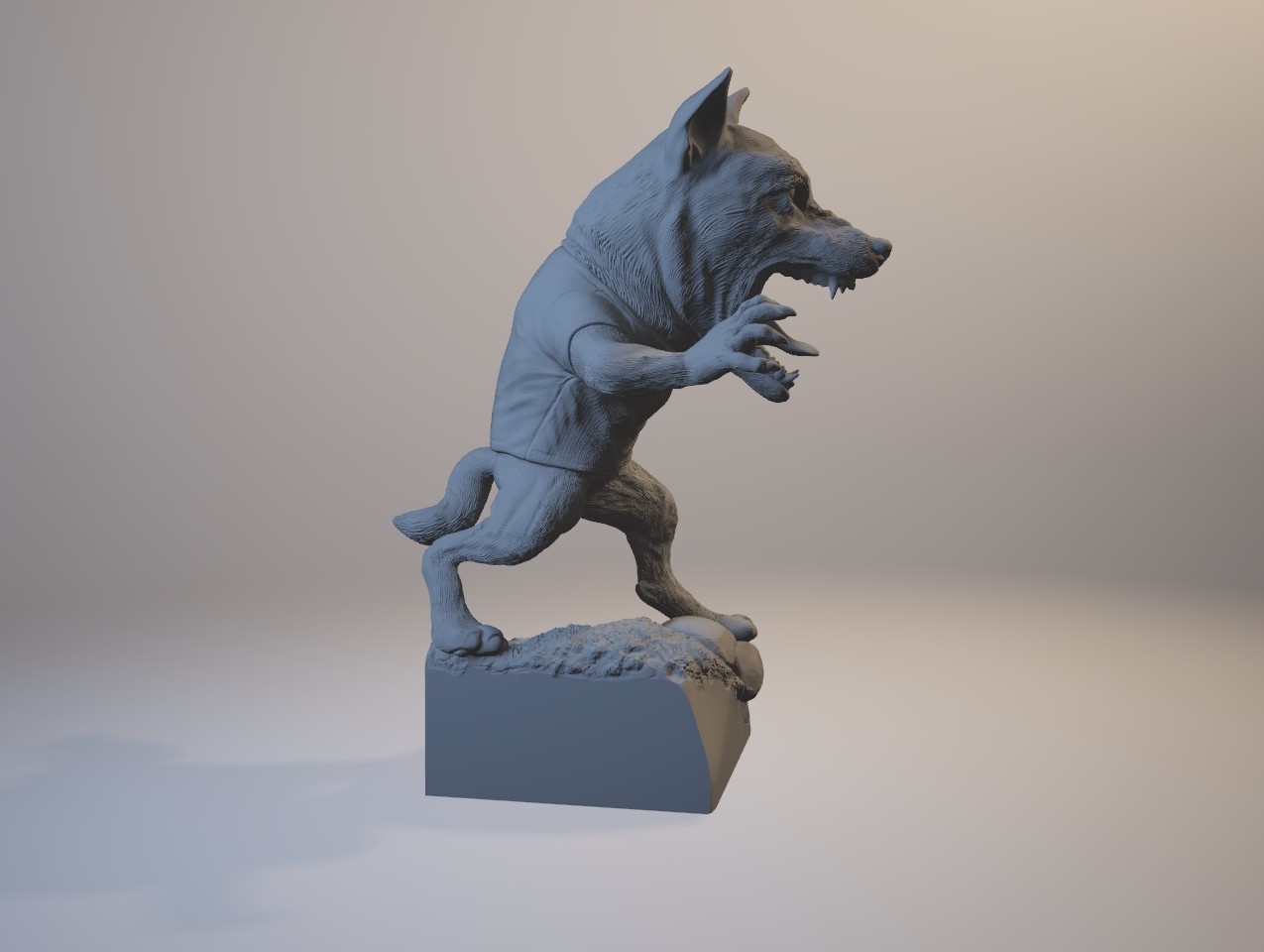 STL file Werewolf 🐺・3D printer model to download・Cults