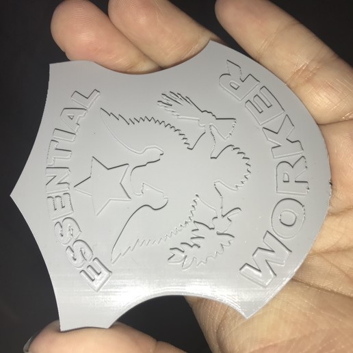 Download free STL Essential Worker Badge ・ Cults