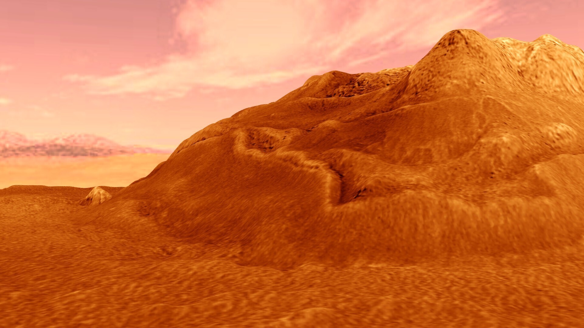 Face On Surface Of Mars