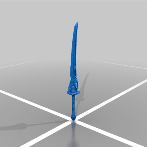 Download free 3D model 28mm Mech Wardancer Plasma Blade (3.5 inches ...