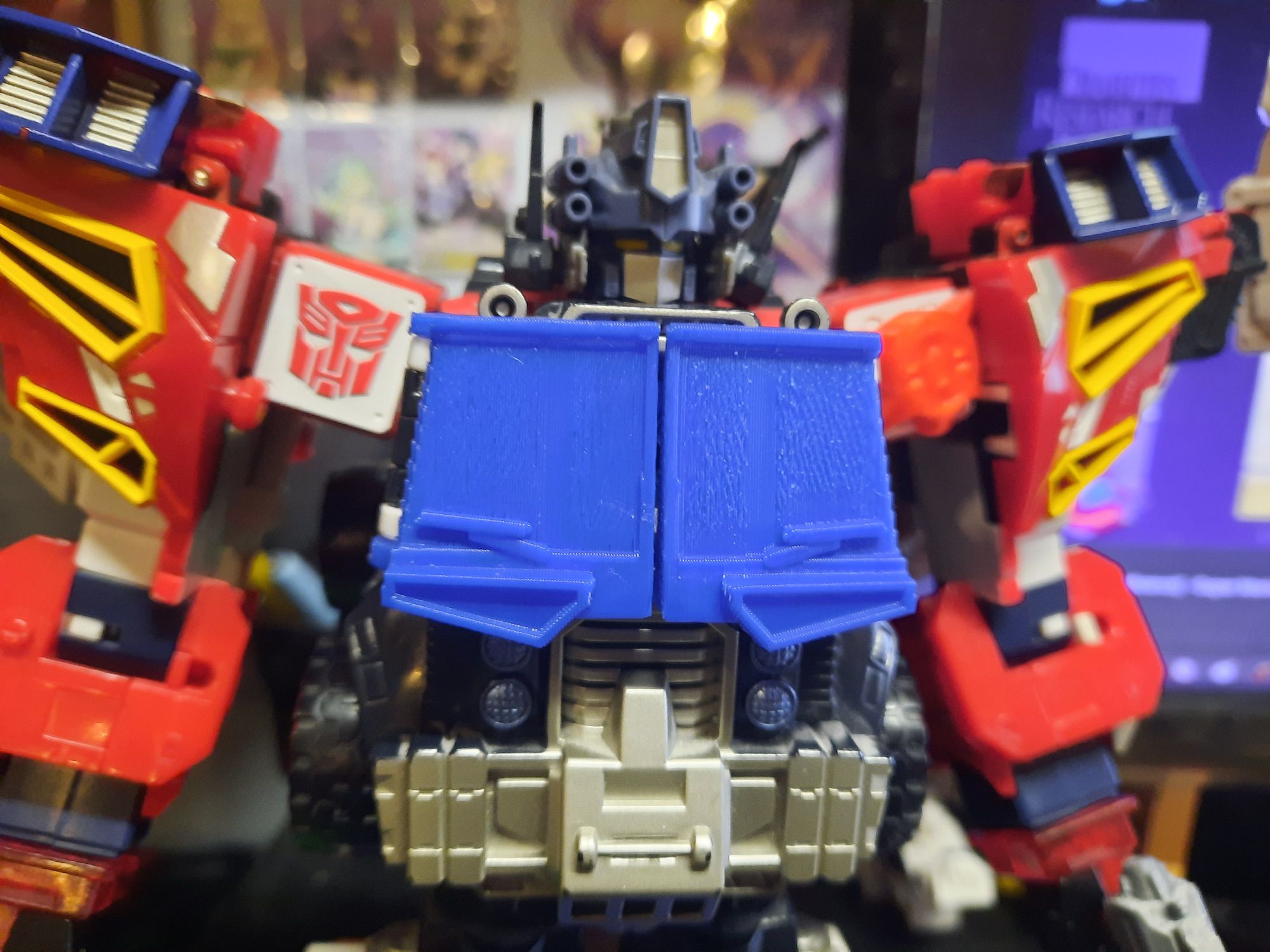 STL file Energon Optimus Prime chest windows・3D print design to ...