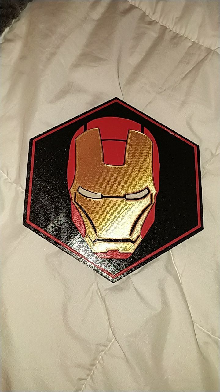 3D printer Ironman Plate • made with PRUSA MK2.5S・Cults