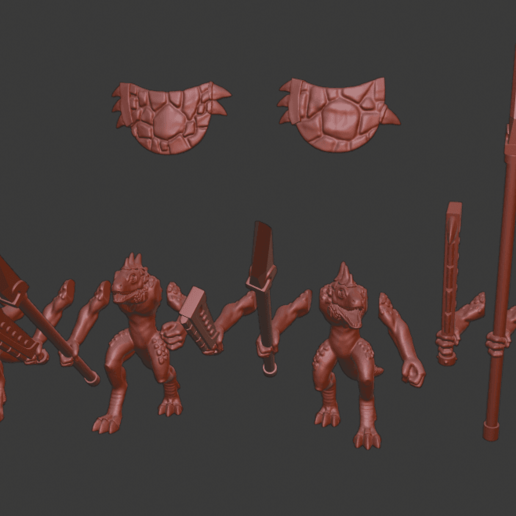 Download free 3D printer files Lizardmen/Lizardfolk Miniatures ・ Cults