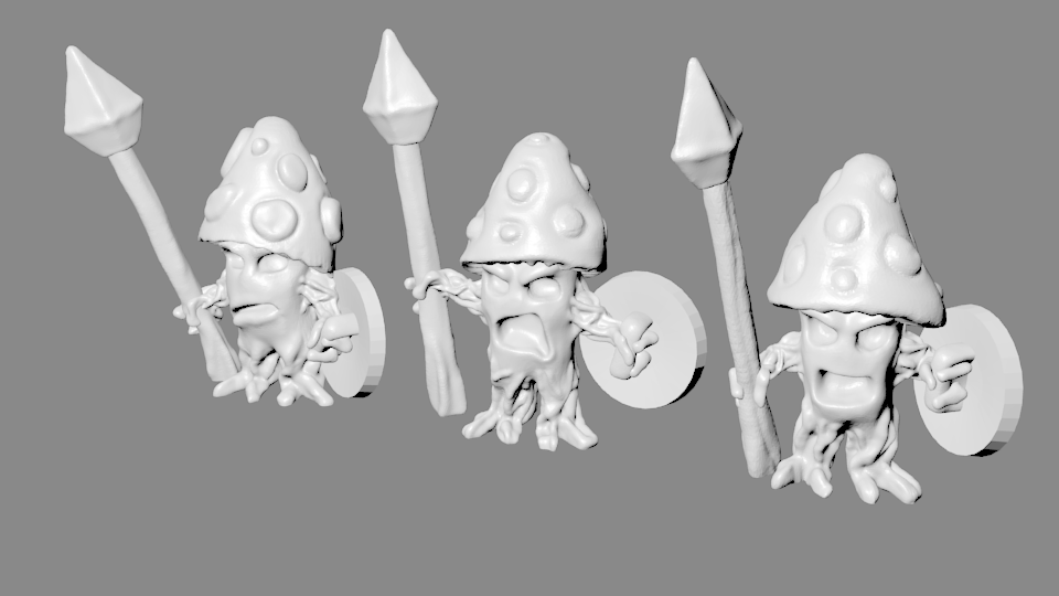 Free STL file Cursed Mushroom Warrior Miniatures・3D print object to ...