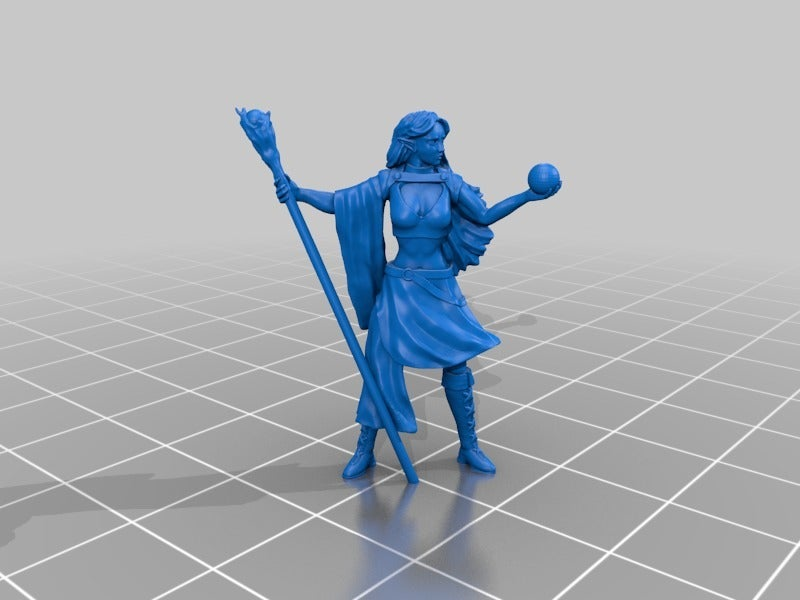 Free STL file Elven Mage Miniature・3D printable object to download・Cults