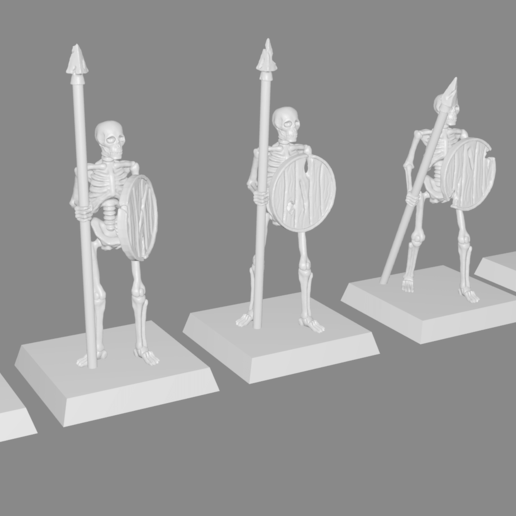 Descargar archivo STL gratis Skeleton Spearmen Miniaturas versión #2 ...