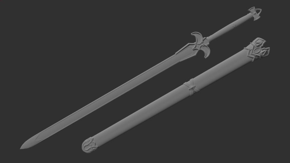 STL file Shuòyuè sword 🗡️・3D printing idea to download・Cults