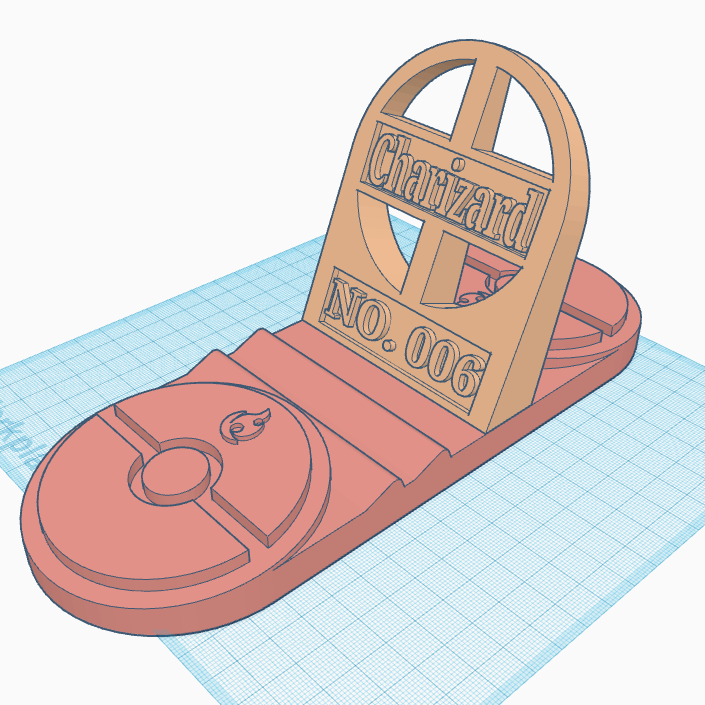 Fichier STL 006 Charizard Pokestand Back・Modèle à télécharger et à ...