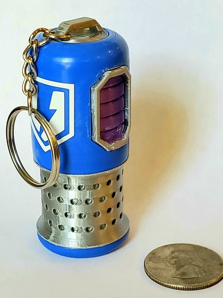 Free 3D file Shield Battery Keychain・3D printer design to download・Cults