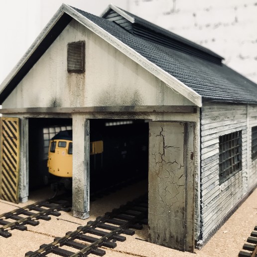 Download STL file OO/HO Gauge Engine Shed • 3D printing design ・ Cults