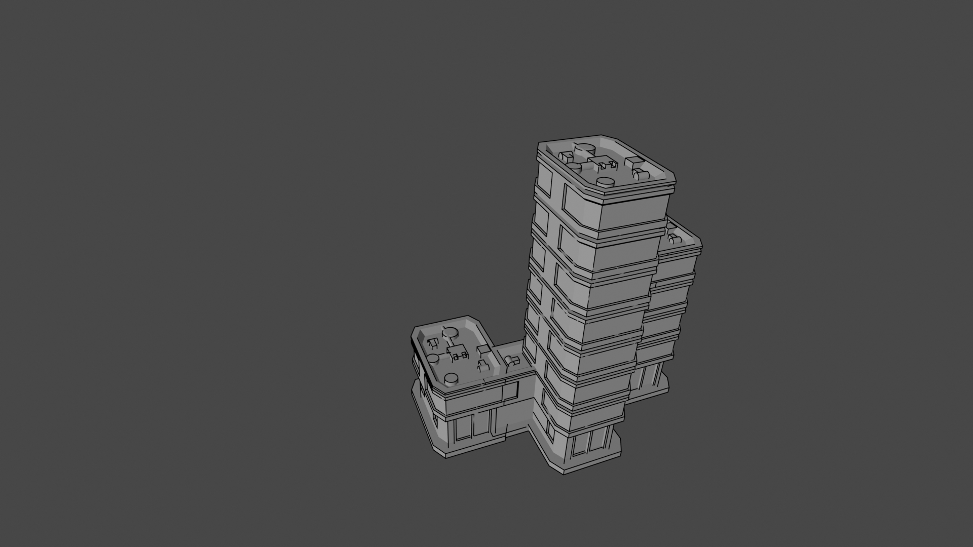 Fichier STL Bureaux de science-fiction pour le jeu à l'échelle 6mm / 1: ...