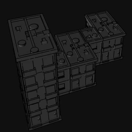 Download free STL file Residential Buildings for 6mm / 1:285 scale ...