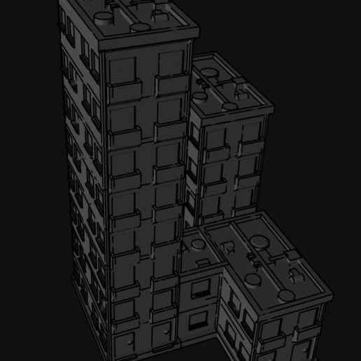 Download free STL file Residential Buildings for 6mm / 1:285 scale ...