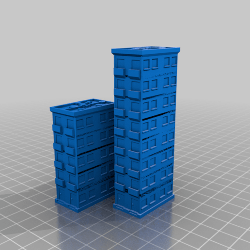 Download free STL file Residential Buildings for 6mm / 1:285 scale ...