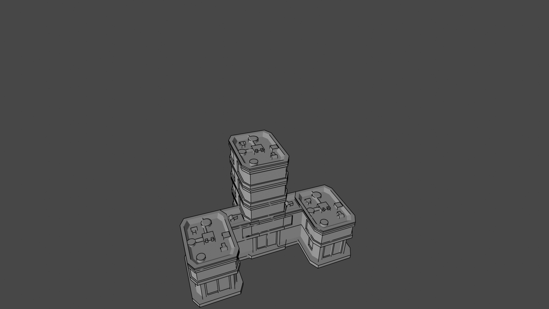 Fichier STL Bureaux de science-fiction pour le jeu à l'échelle 6mm / 1: ...