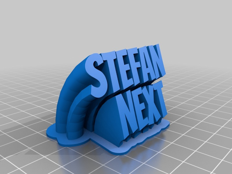 Free 3D file Stefan My Customized Sweeping 2-line name plate (text ...