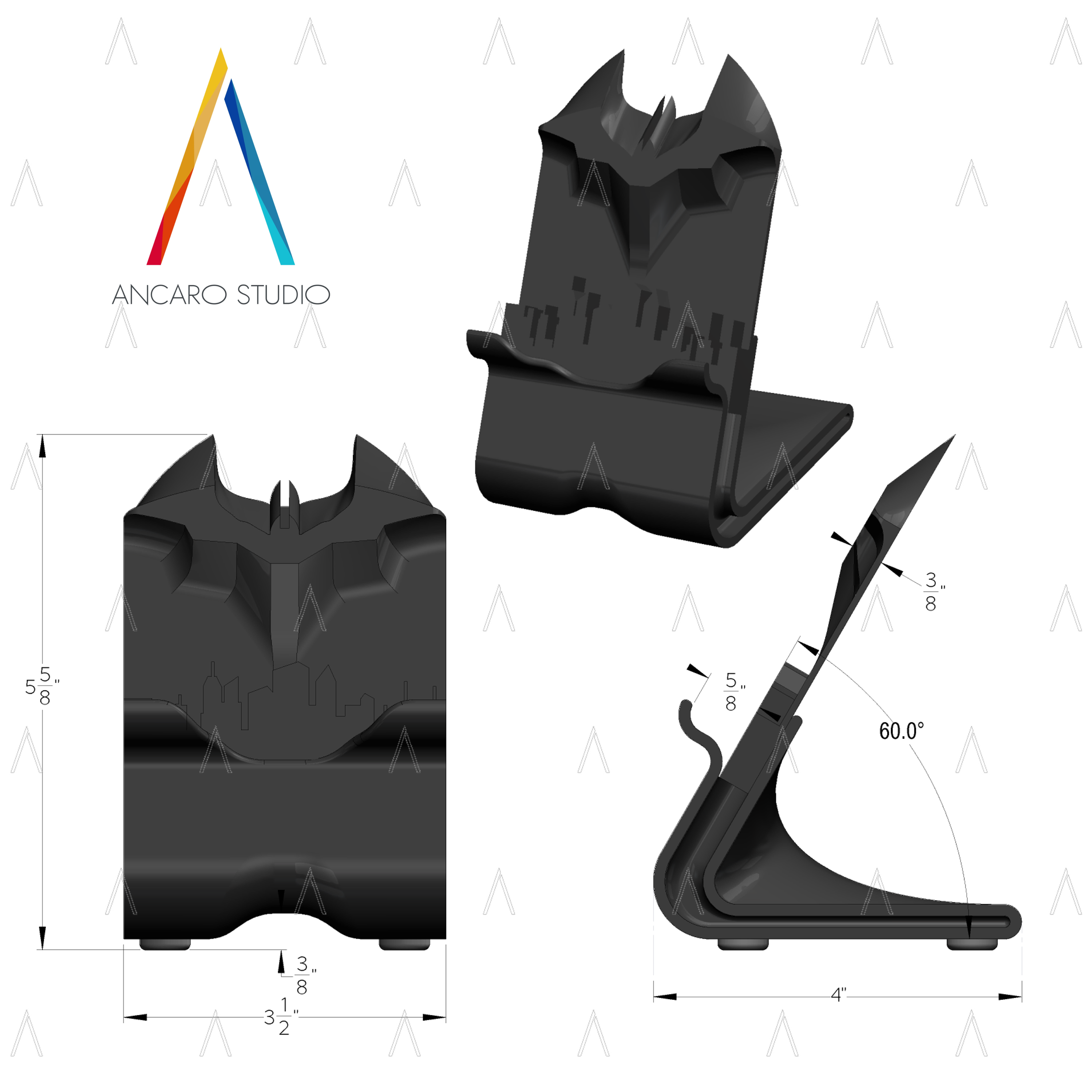 3D file Batman, Phone Holder For Desk, Personalized Phone Stand・Design ...