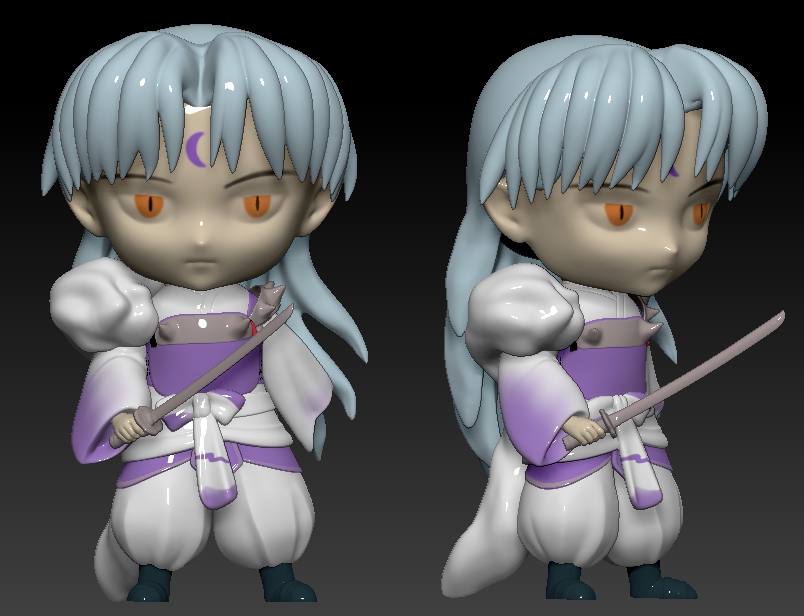STL file Sesshomaru chibi・3D printing idea to download・Cults