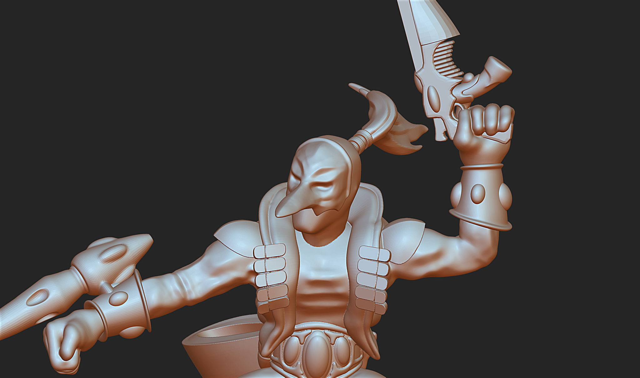 STL file Harlequine Male Squad Combatant Marcus *PRE-SUPPORTED*・Design ...