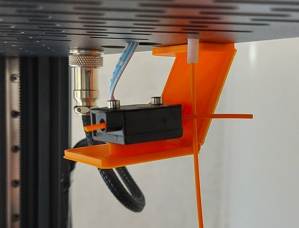 Fichier STL gratuit FLSUN SR - SUPPORT DE DÉTECTEUR DE FILAMENT POUR ENTRAÎNEMENT DIRECT・Modèle ...