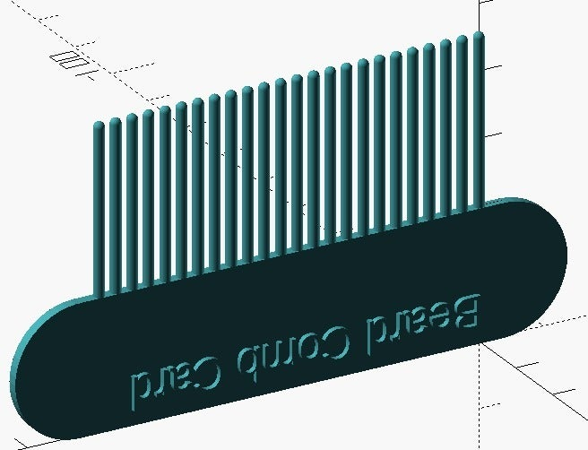 Free STL file Beard Comb Card・3D printable model to download・Cults