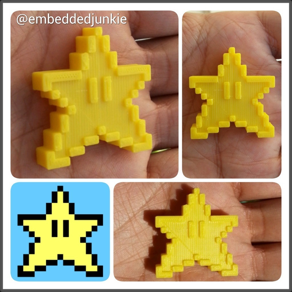 Free 3D file 8-Bit Star Power-Up・3D printing idea to download・Cults